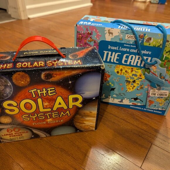 sassi | Toys | Solar System And The Earth Floor Puzzles | Poshmark
